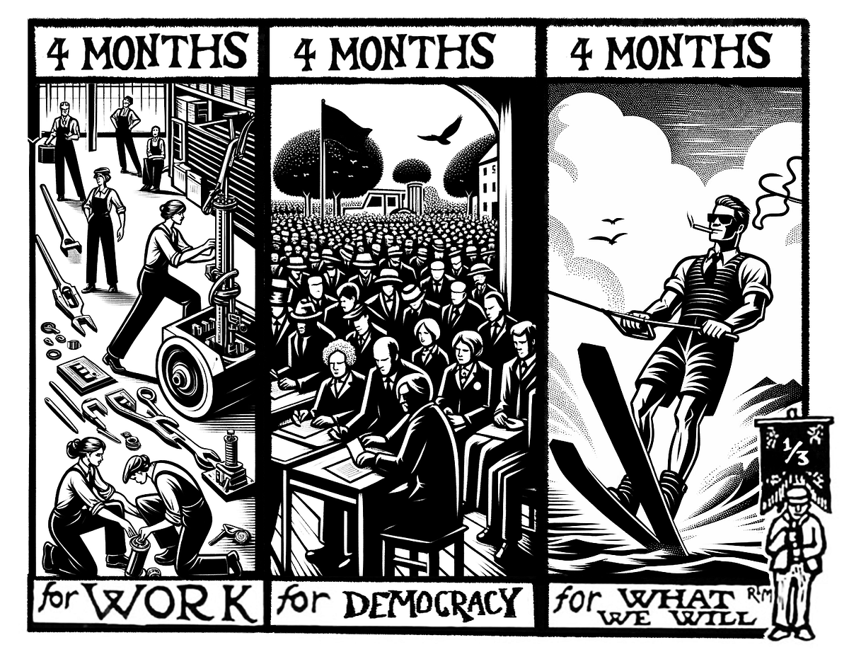 The 4/4/4 Movement — Cut the Work-Year by 2/3rds | by Shawn Vulliez | Mar, 2024 | Medium