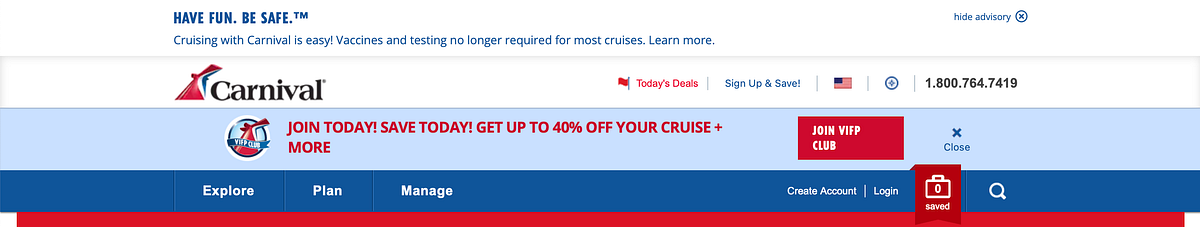 Carnival Cruise — Email Sign Up Experience | by Tina T | Marketing in ...