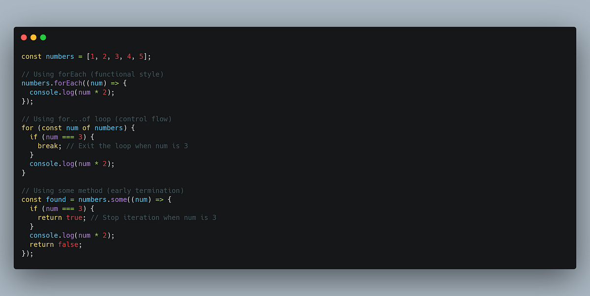 Can ‘forEach’ in JavaScript be stopped at runtime? | by Sunday Odoh ...