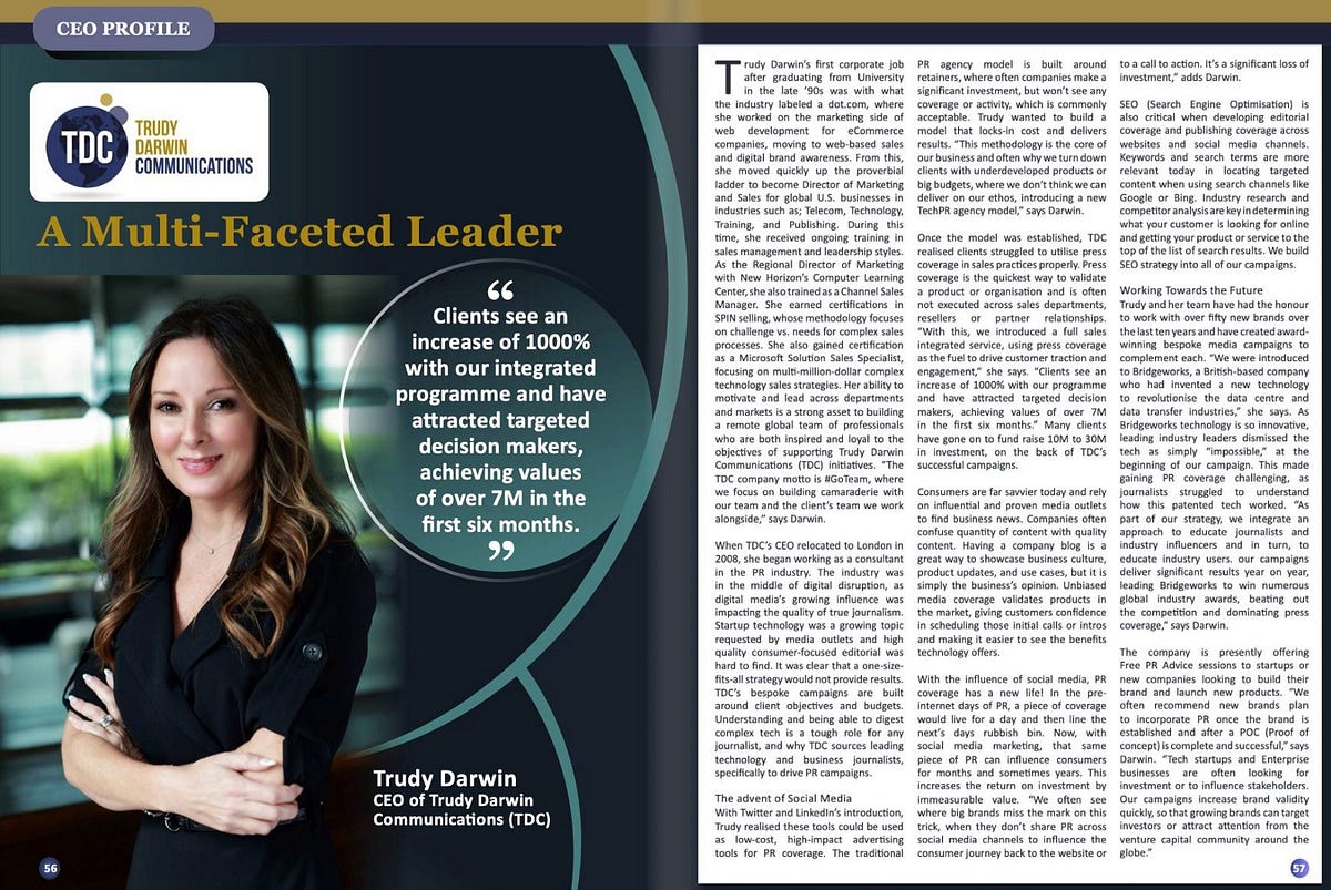 UK TOP 20 Dynamic CEO 2021. Trudy Darwin’s first corporate job… | by ...
