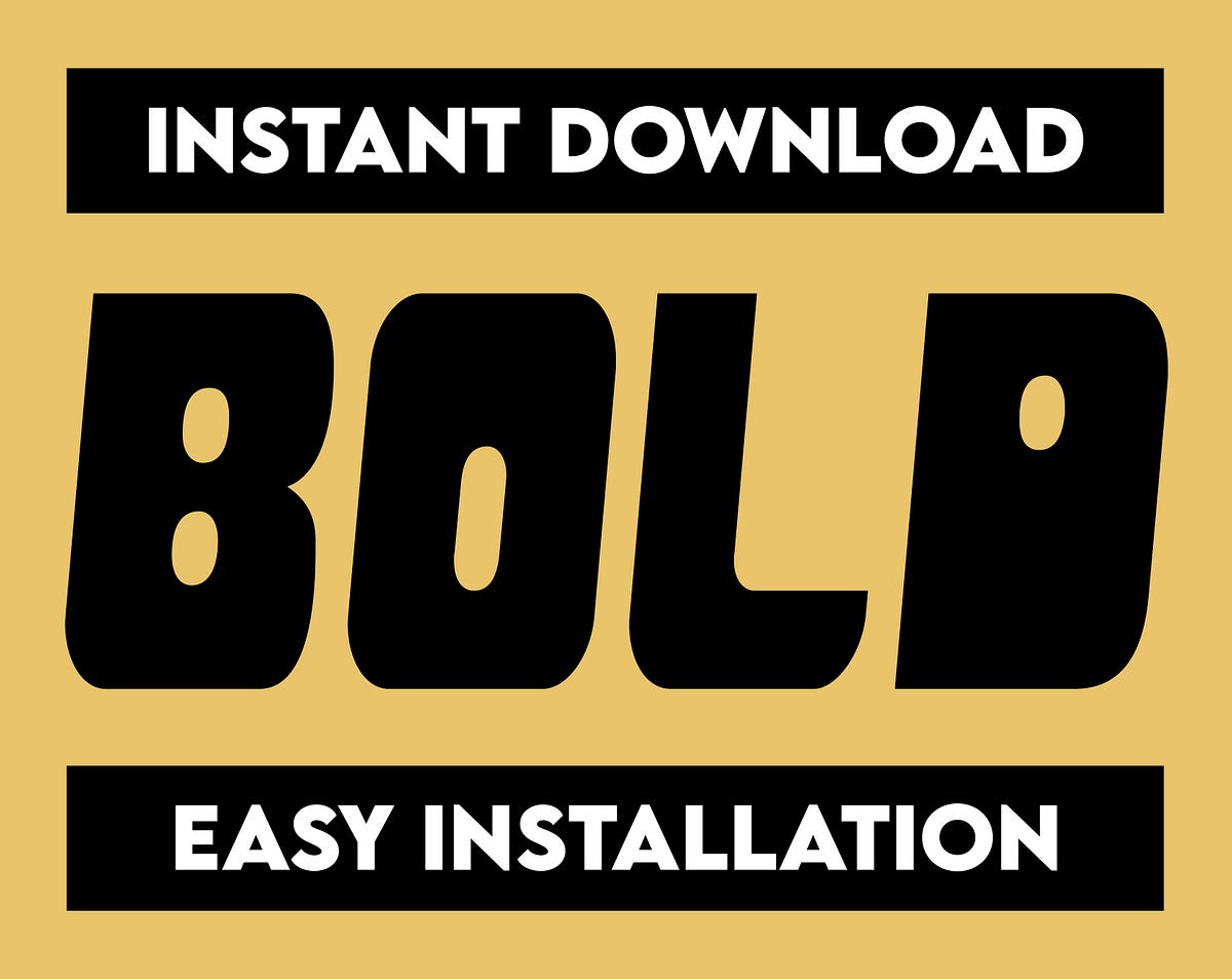 Unleash the Power of Bold: Elevate Your Designs with Our Bold Font | by ...
