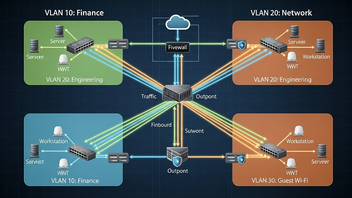 Implementing VLANs and Network Segmentation for Secure Enterprise ...