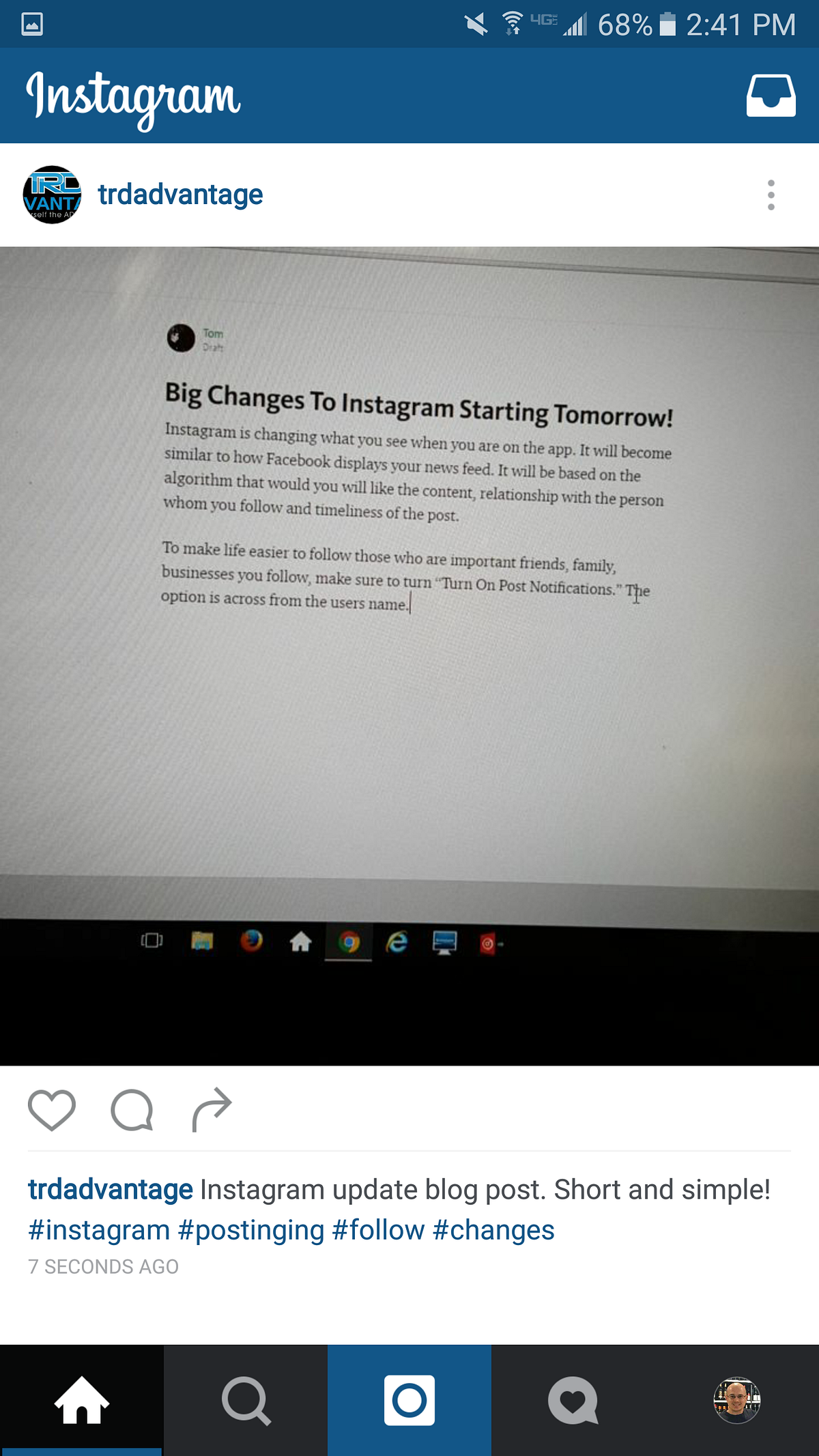 Possible Big Changes To Instagram Starting Tomorrow! | by Tom "Norm" Daly | Medium