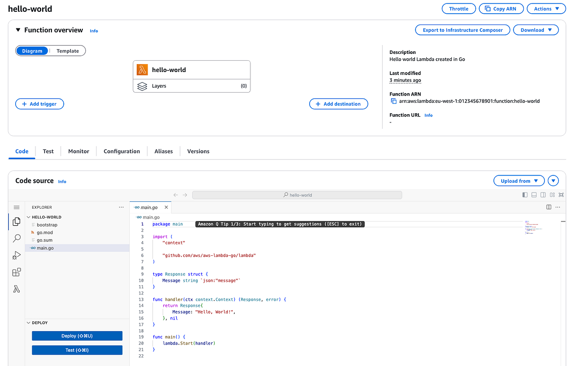 How to deploy an AWS Go Lambda Function via Terraform in under 5 mins [2025] | by James Scarr ...