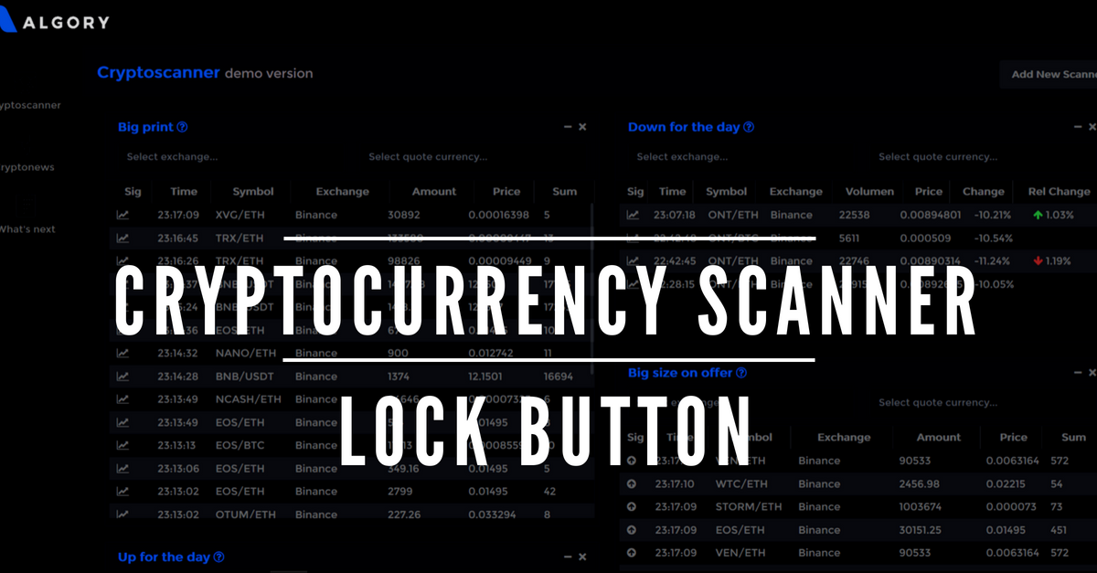 Cryptocurrency Scanner Demo — new function added | by Tomasz Przybycien ...