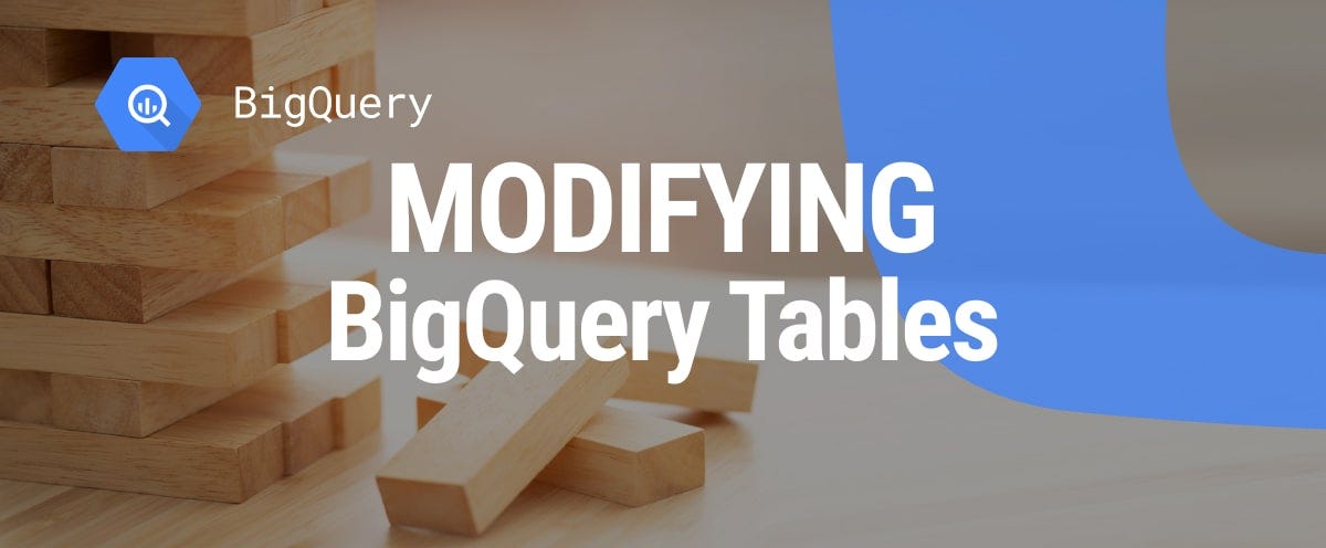 Modifying Tables in BigQuery: A 2024 DDL Guide | Medium