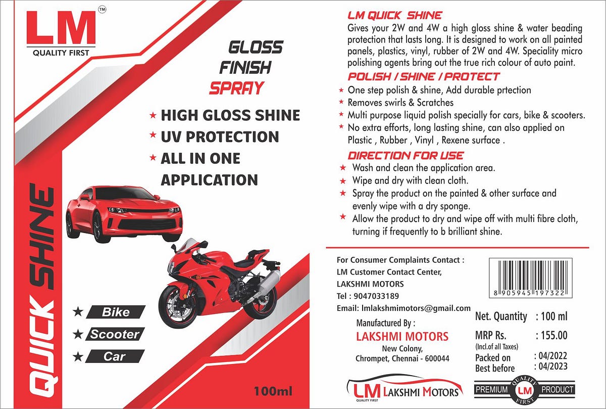 Ultimate Quick Shine Spray 100ML For Car & Bike Polish At Best Price ...
