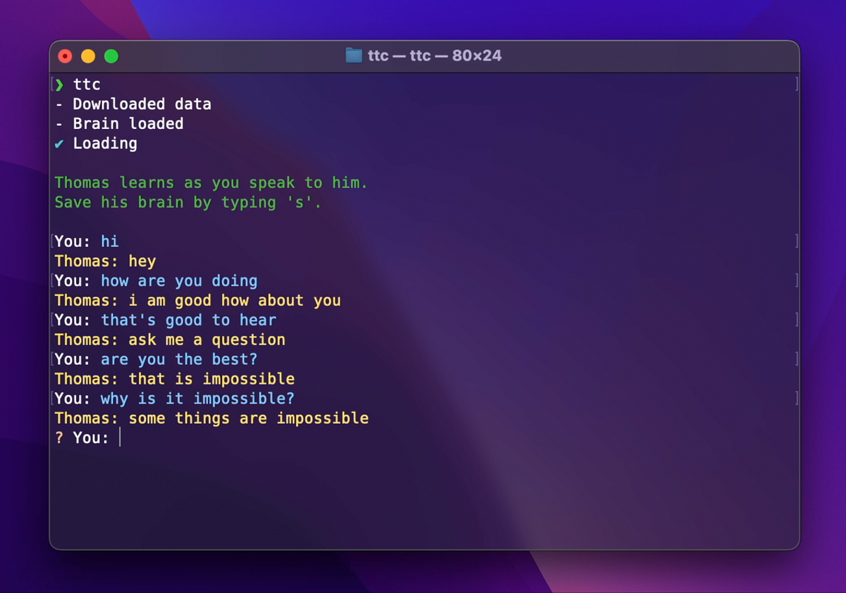 Creating A Python Chatbot That Learns As You Speak To It | by Principle | Level Up Coding