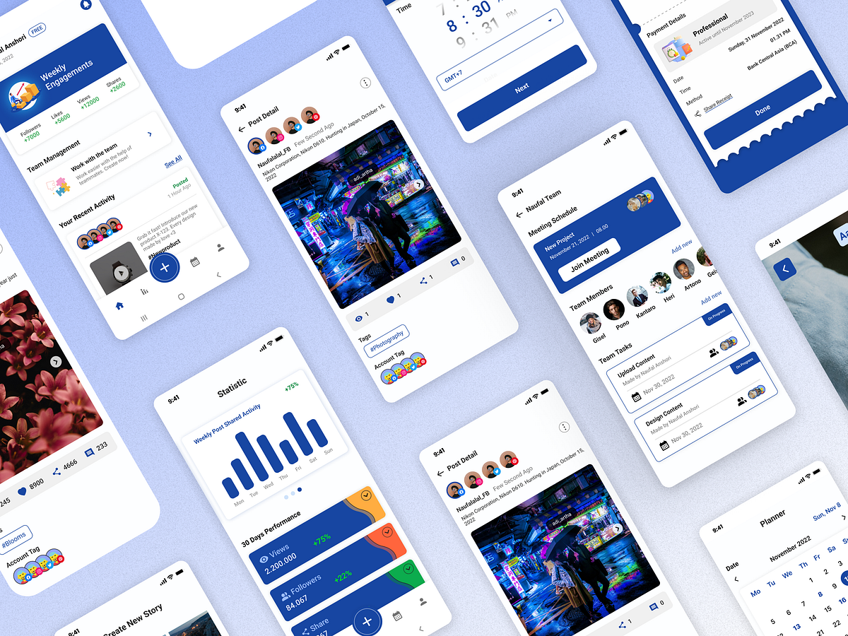 Schema (Social Media Management App) — UI/UX Case Study | by Naufal ...
