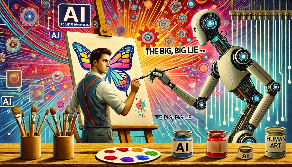 AI Is a Tool to Assist Human Creativity, Not Replace It — The Big, Big Lie | by Rayson Lou | Medium