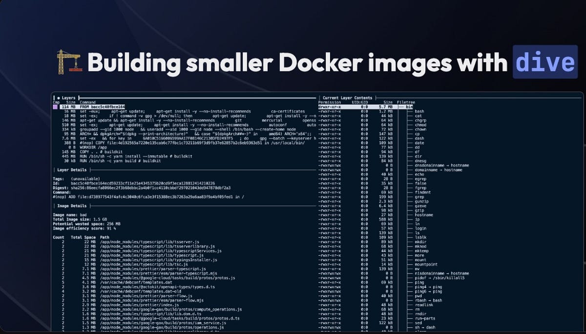How to reduce the size of a Docker image using dive | by Depot | Medium