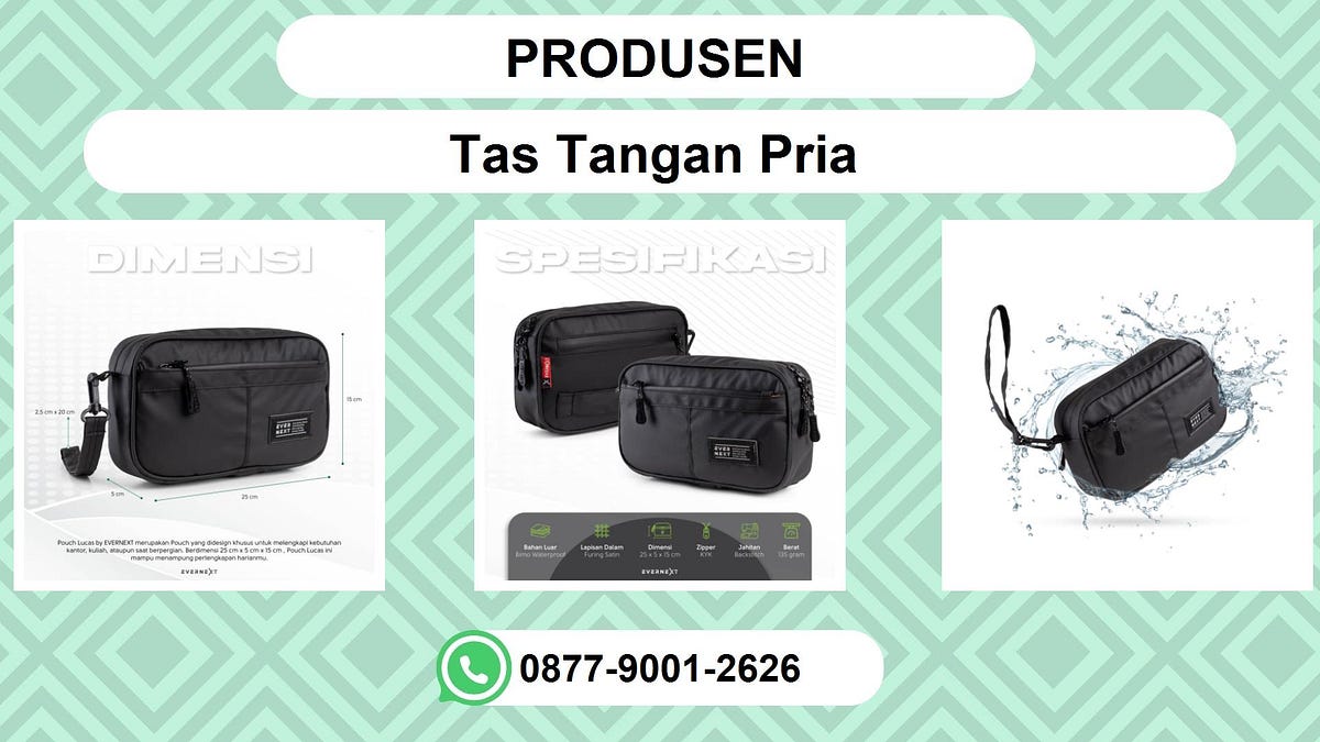 Tas Hand Bag Pria. Promo, 0877–9001–2626 Produsen Tas Hand… | by ...