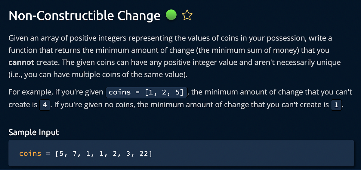 How to Solve the Non-Constructible Change problem | by Johnson Liu | Medium