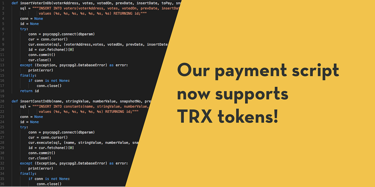 New payment script release for TRX tokens! | by CryptoGirls | Medium