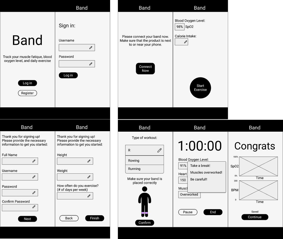 Interactive Prototype: Band App. This week for my HCDE 451 class, I had ...