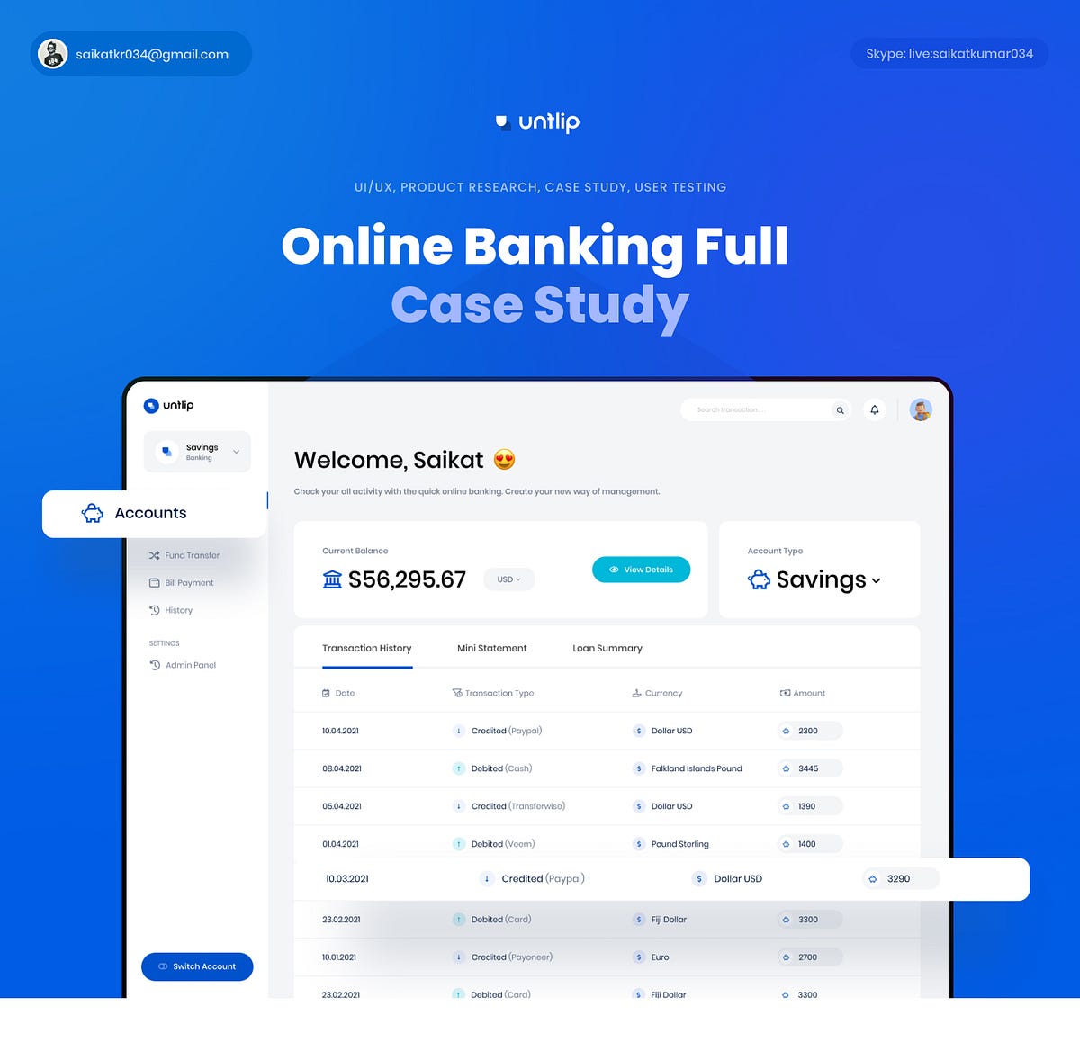 Online banking case study. I explored an online web application… | by ...