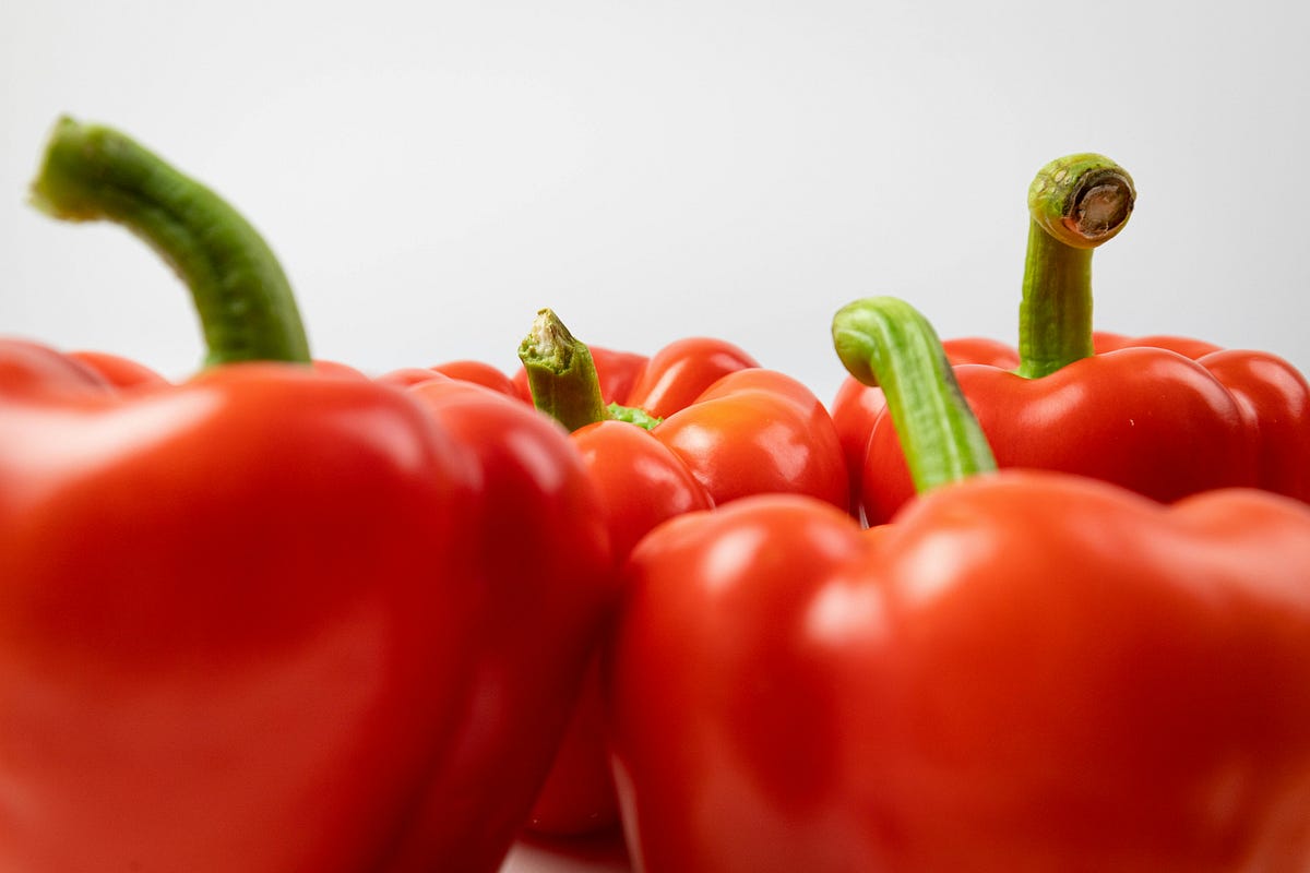 Method: Roast 2 large red peppers with a drizzle of olive oil (or ...
