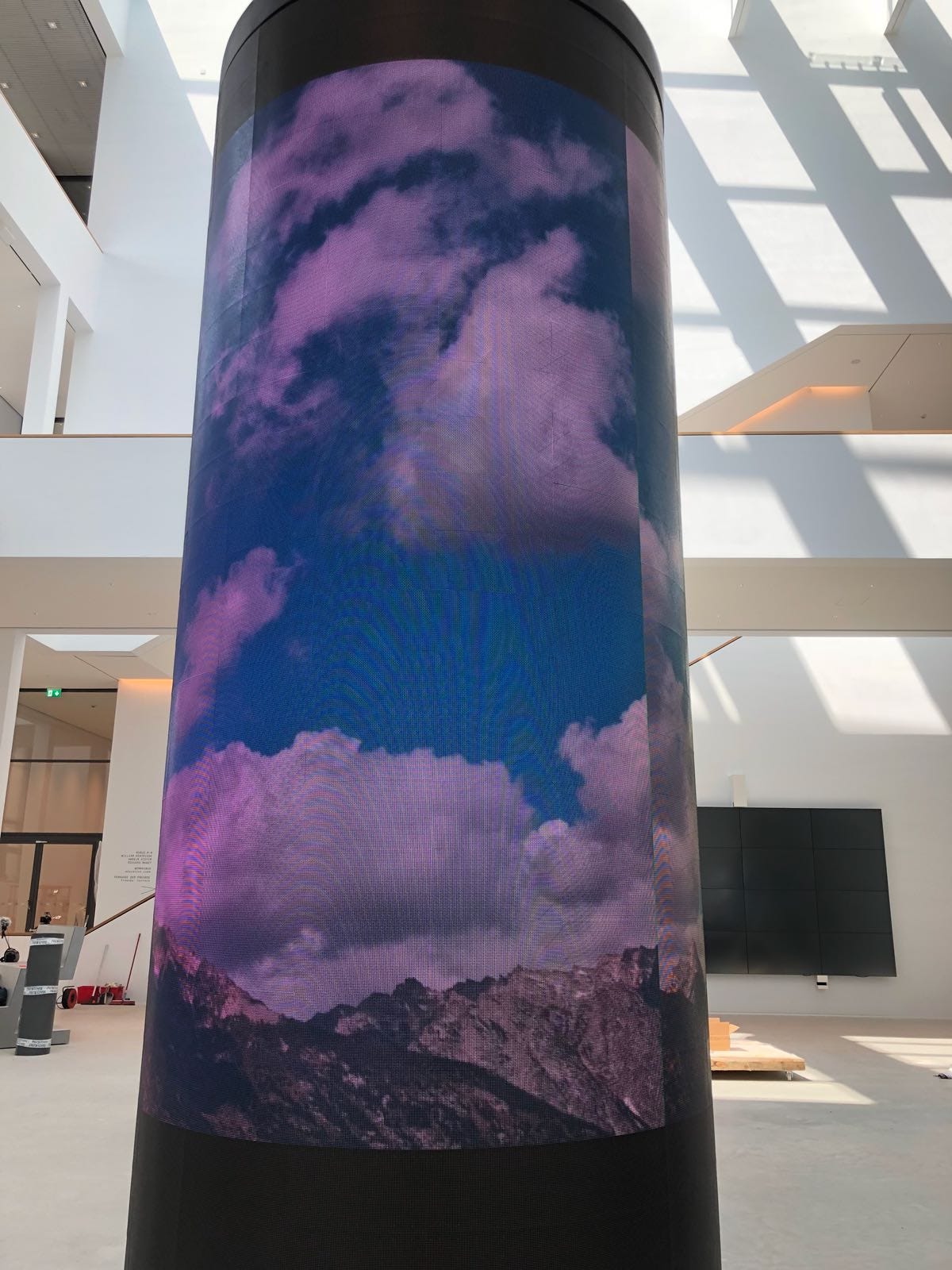 LED Coloumn — Mannheim, Germany. A LED screen, constructed by #Rema ...