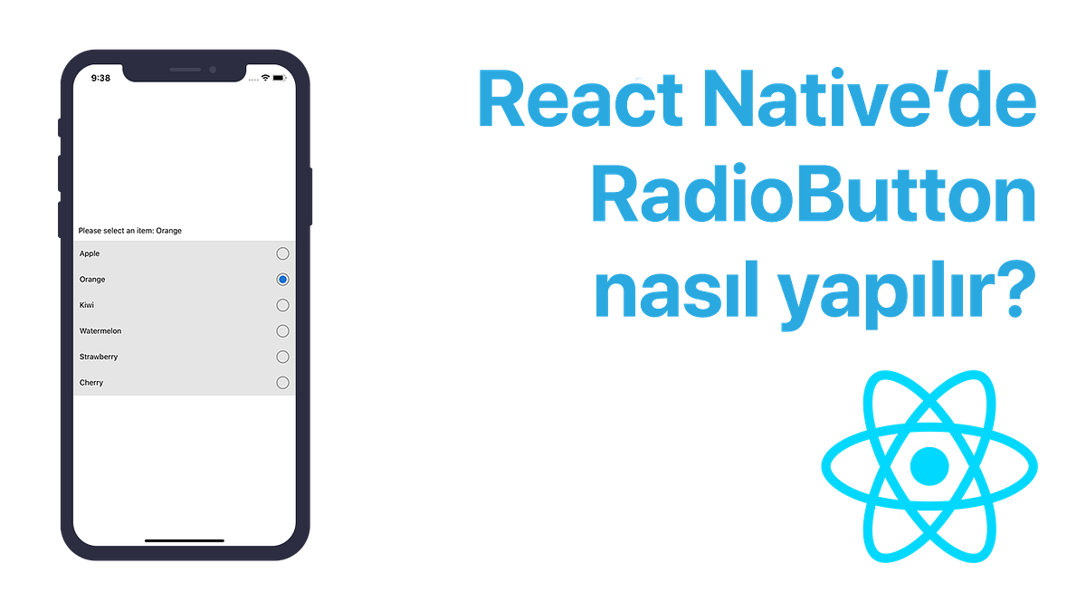React Native RadioButton nasıl yapılır? | by Zafer Ayan | Medium