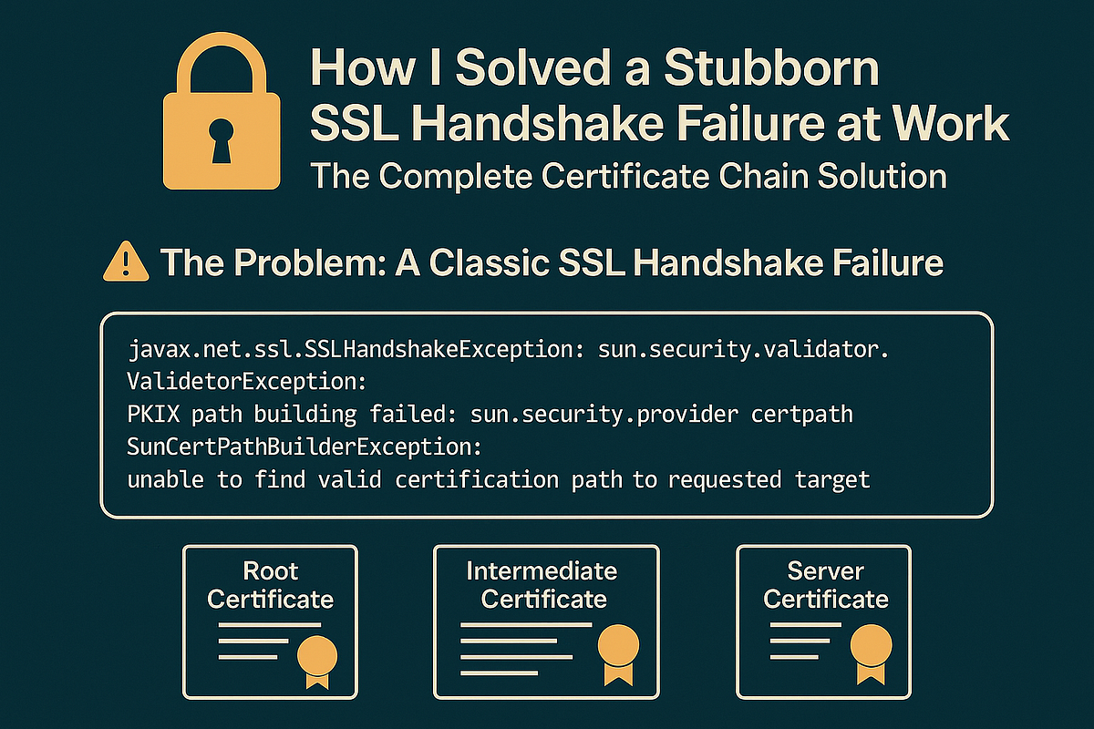 🔐 How I Solved a Stubborn SSL Handshake Failure at Work — The Complete Certificate Chain ...
