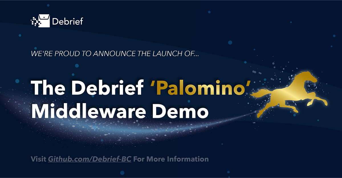 Debrief ‘Palomino’ Middleware Demo Launched! | by Debrief | Debrief Blog | Medium