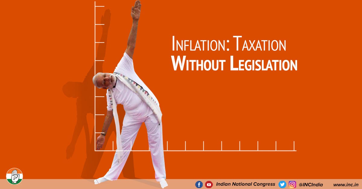 Inflation: Taxation Without Legislation | by Indian National Congress ...