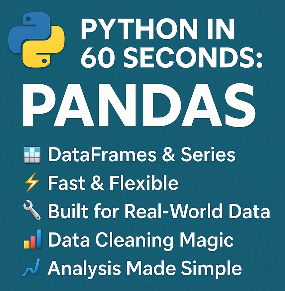 Python in 60 Seconds. Pandas | by Configr Technologies | Aug, 2025 | Python in Plain English