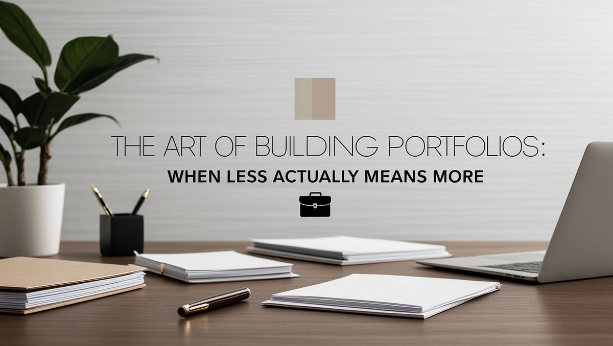 The Art of Building Portfolios: When Less Actually Means More 💼 | by ...