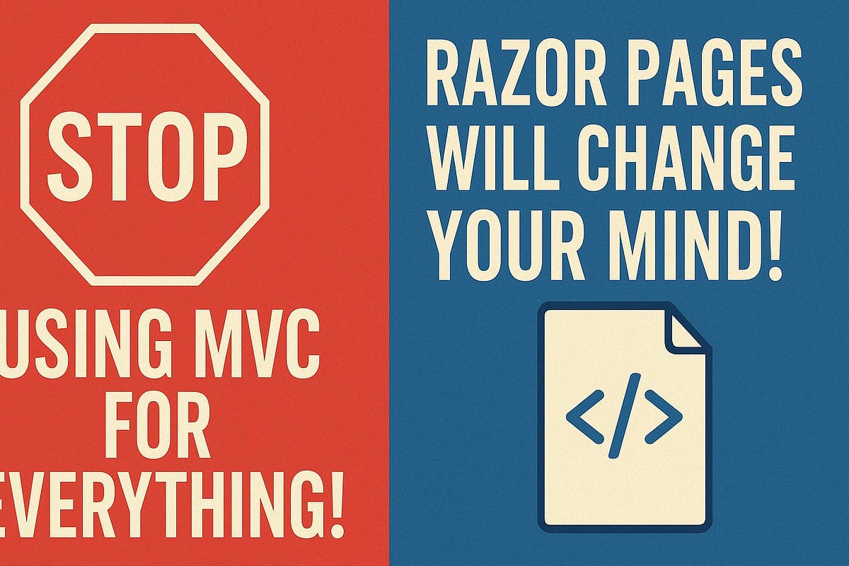 Stop Using MVC for Everything! Razor Pages Will Change Your Mind! | by Code Crack | Dot Net, API ...