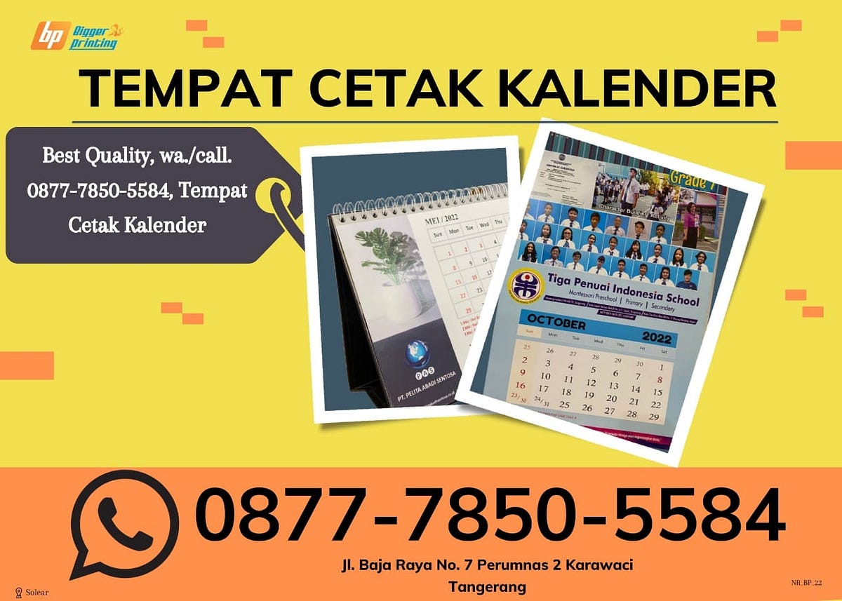 BEST QUALITY, Wa./Call. 0877–7850–5584, Tempat Cetak Kalender di Solear ...