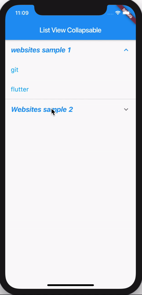 Flutterios And Android Collapsable List View And On Tap Open