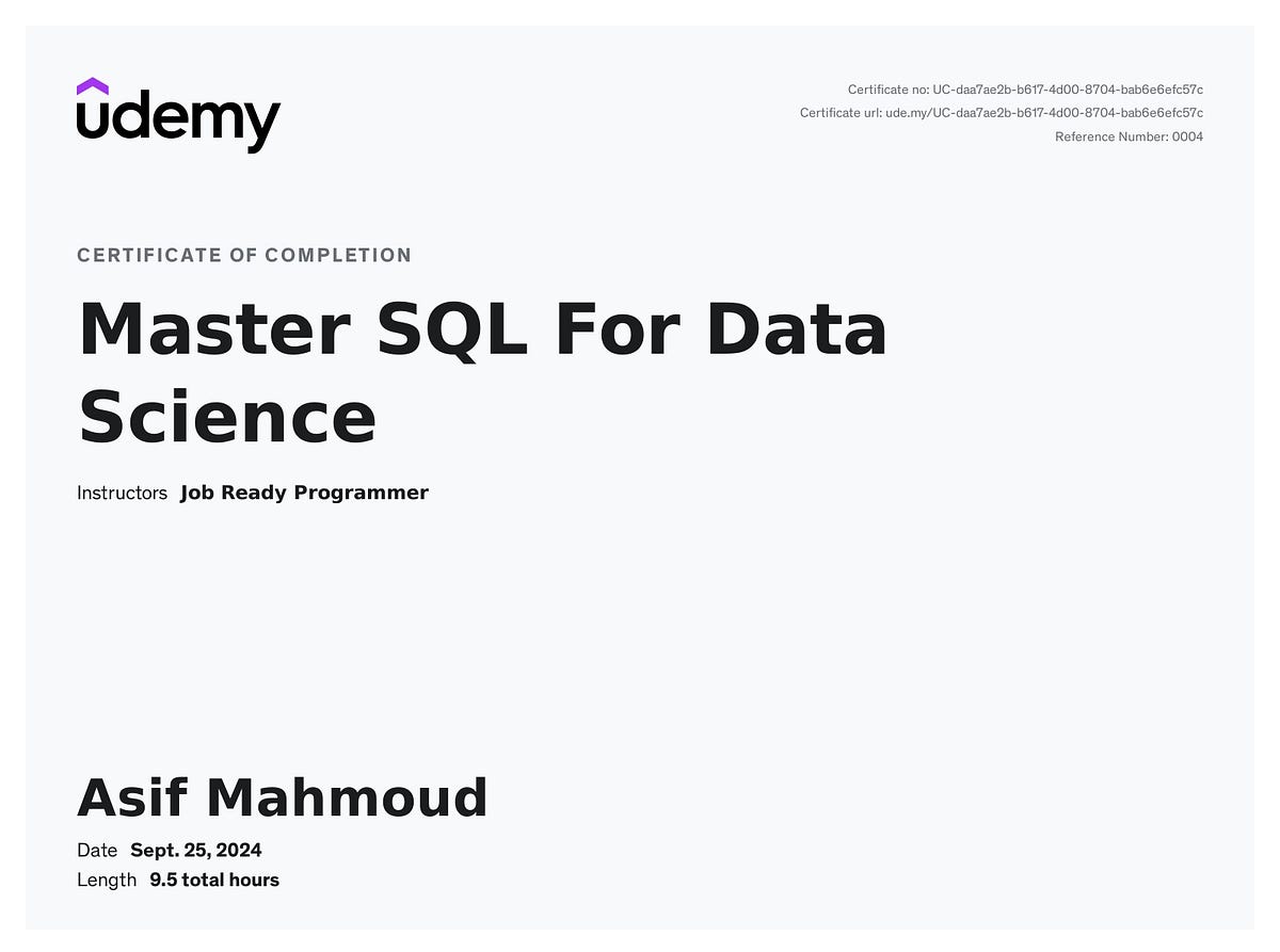 Learning Sql — Day 10 Slight Recovery Not Enough To Do Any… By Asif Mahmoud Sep 2024 Medium