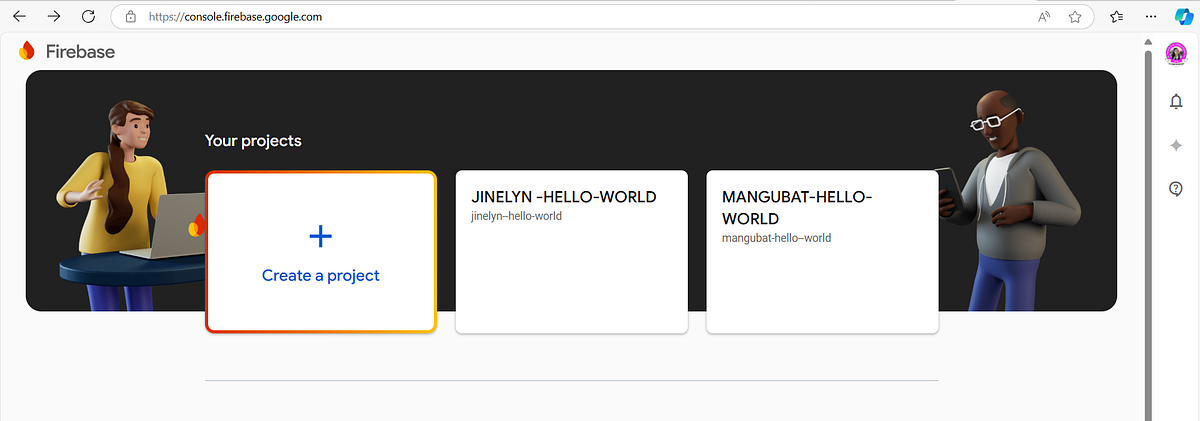This is my Screen Shot Firebase Account - Mangubatjinelyn - Medium