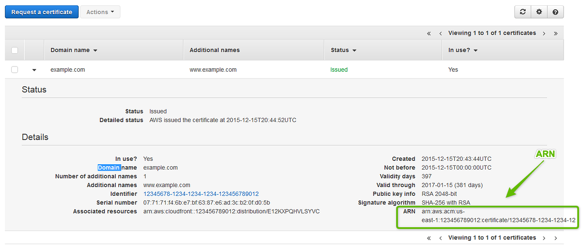 Enabling SSL/TLS (for free) via AWS Certificate Manager on Elastic Beanstalk | by Anand Capur ...