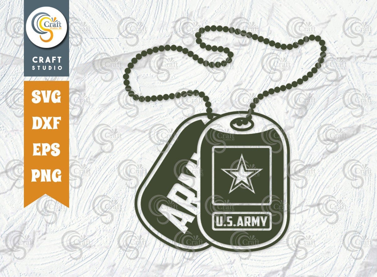 US Army Dog Tags SVG Cut File, Military Dog Tags Svg, US Army Svg ...