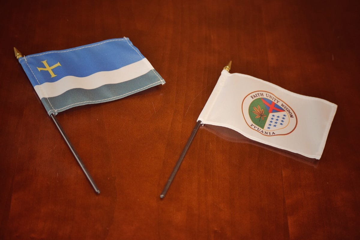 Yvuania’s First National Flags Being Made | by Yvuania 大宛民國|約宛尼亞 | Medium