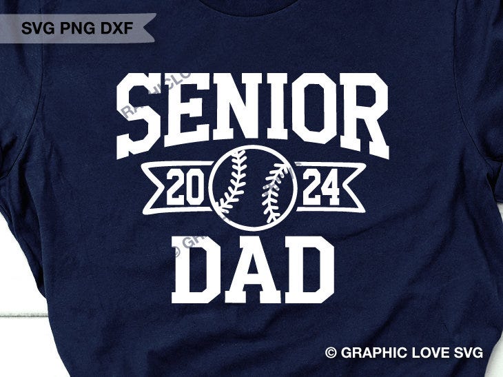 Senior 2024 Baseball Dad Svg Png, Graduation Shirt Iron On Png, Class ...