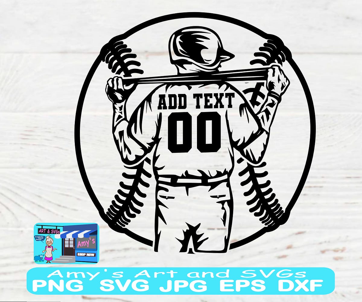 Baseball Player svg, Custom Baseball Player svg, Personalized Baseball ...