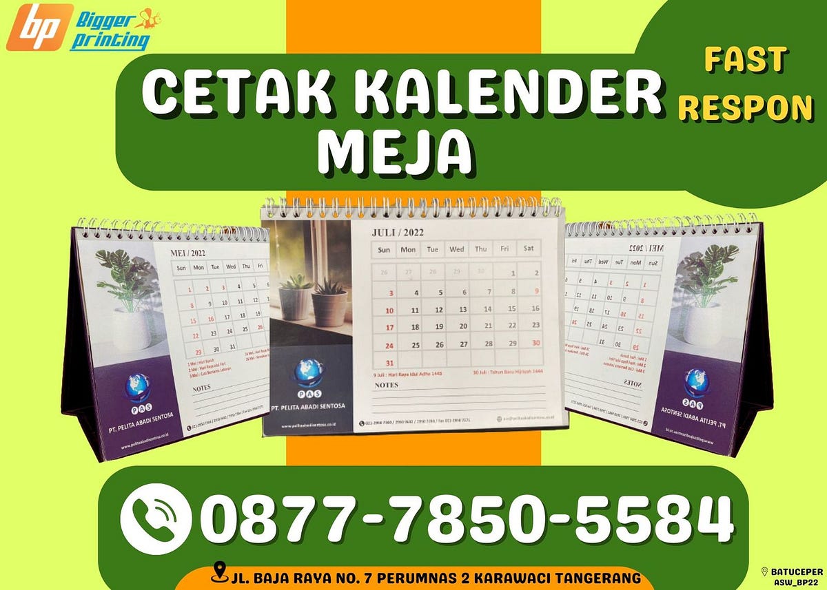 FAST RESPON, Wa./Call. 0877–7850–5584, Cetak Kalender Meja - Cetakkalendermejatng - Medium