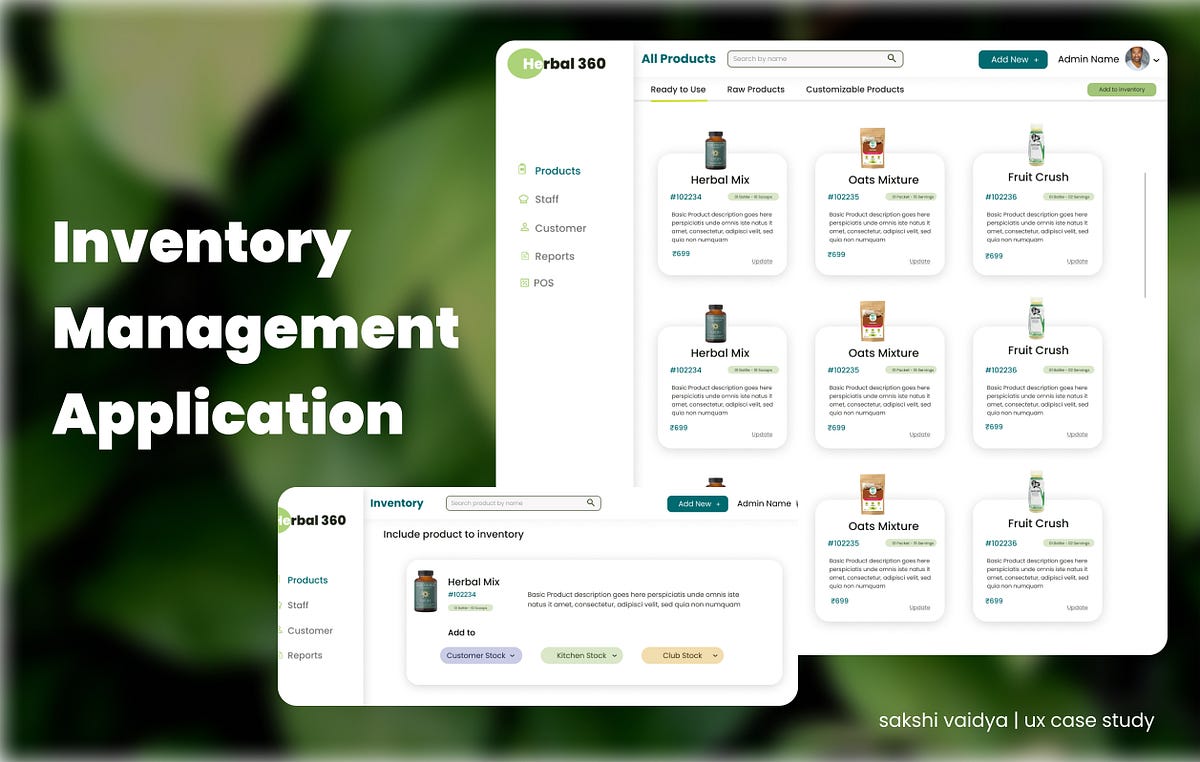 Inventory Management Application — UX Case study. | by Sakshi Vaidya ...