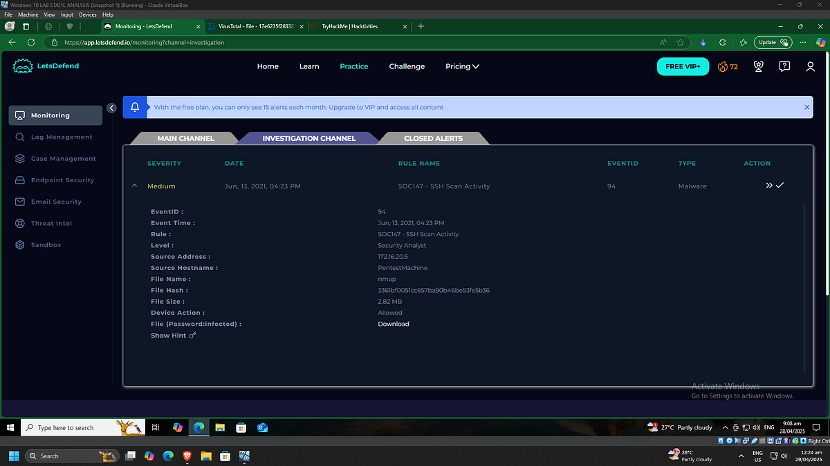 SOC147 — SSH Scan Activity. Hello everyone! Today, I will… | by Cyril Philipp Abajar | Apr, 2025 ...