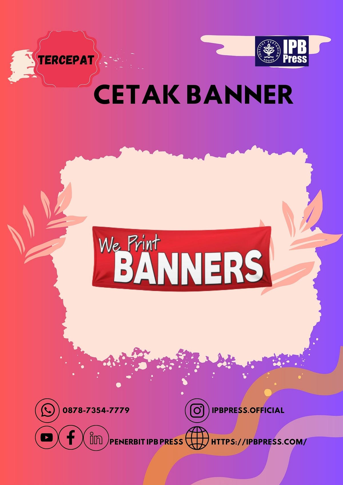 TERCEPAT !!! WA 0878–7354–7779, CETAK BANNER - cetak buku - Medium