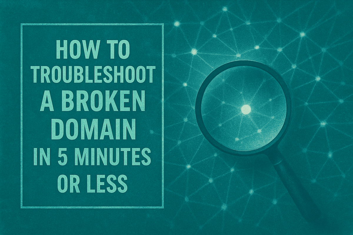 How to Troubleshoot a Broken Domain in 5 Minutes or Less | by Sean ...