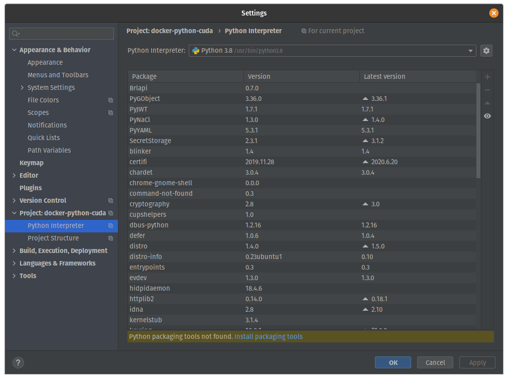 Docker-based Python development with CUDA support on PyCharm and Visual ...