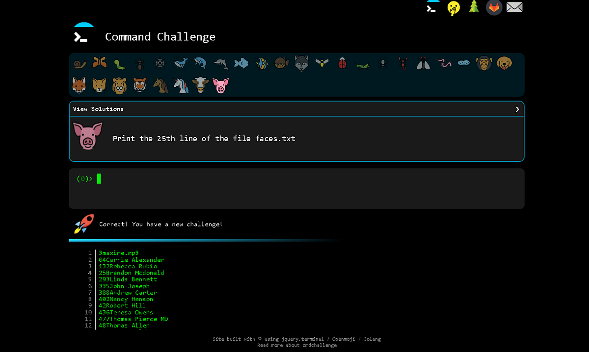 Commandile Challenge (bash). The CMD CHALLENGE Directed Project is a… | by Abeerragab | Medium