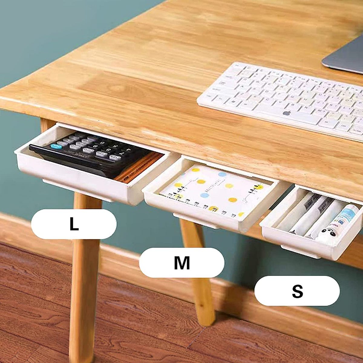 Hidden Table Drawer Box Home Organizer Box - Screenmr - Medium