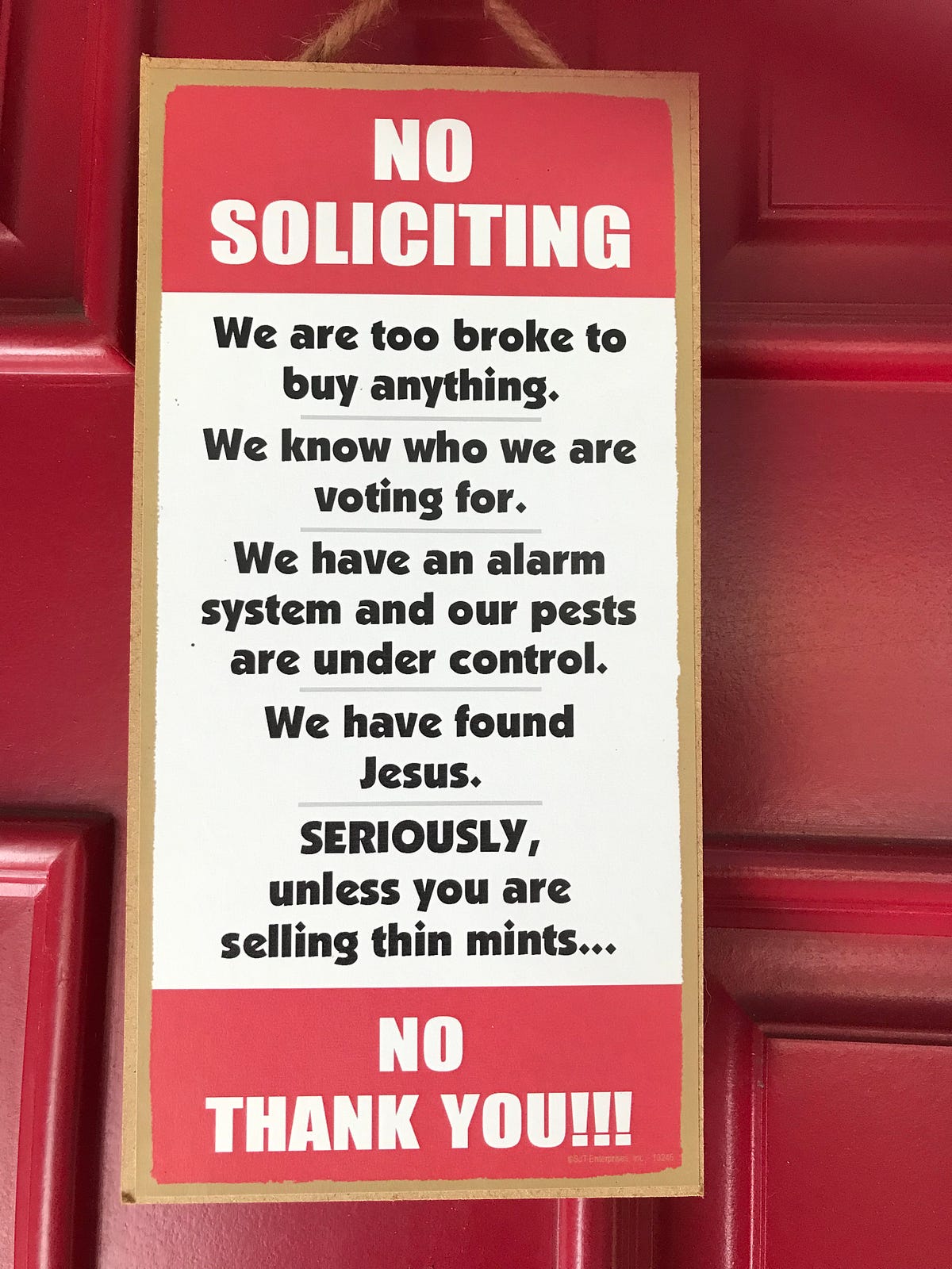 What are You selling?. This sign hangs on our front door. | by Lu ...