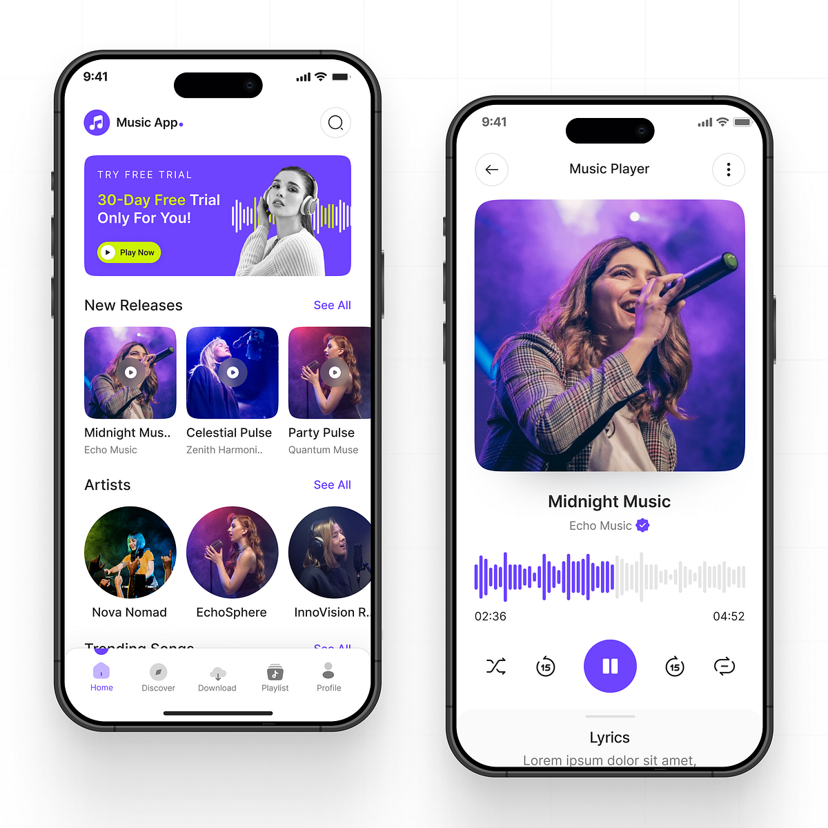 Music Mobile App UIUX Design | Figma | App Design | Music Player | by ...