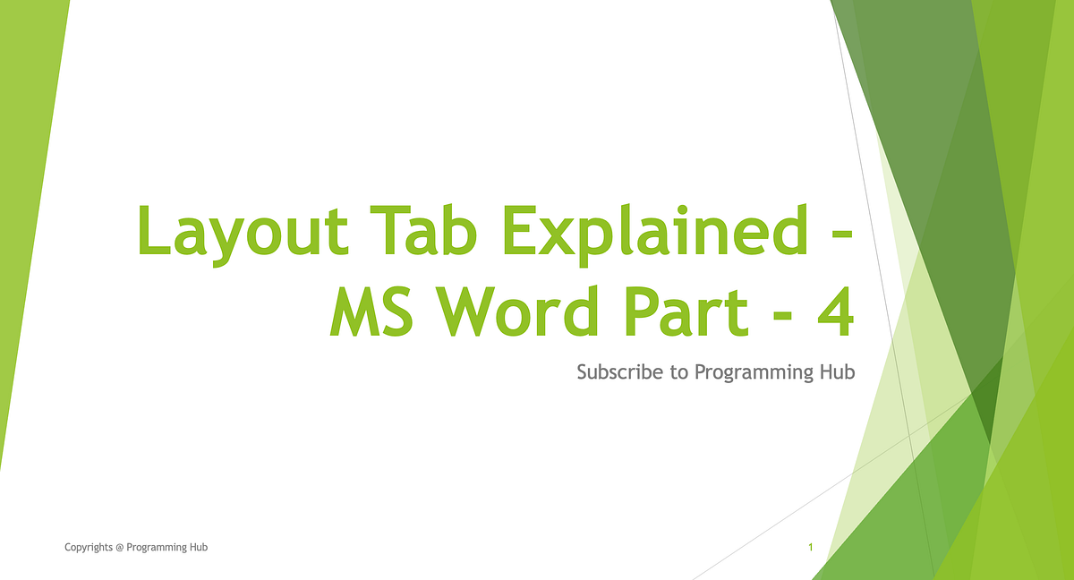 Layout Tab in MS Word: A Guide to Implement All Features | by Reels ...